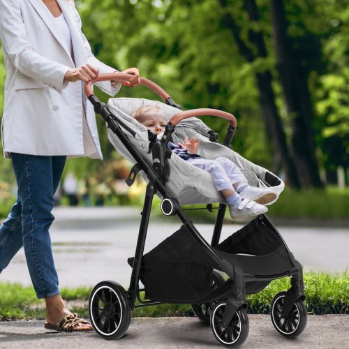 VEVOR Standard Baby Stroller, Infant Toddler Stroller with Bassinet ...
