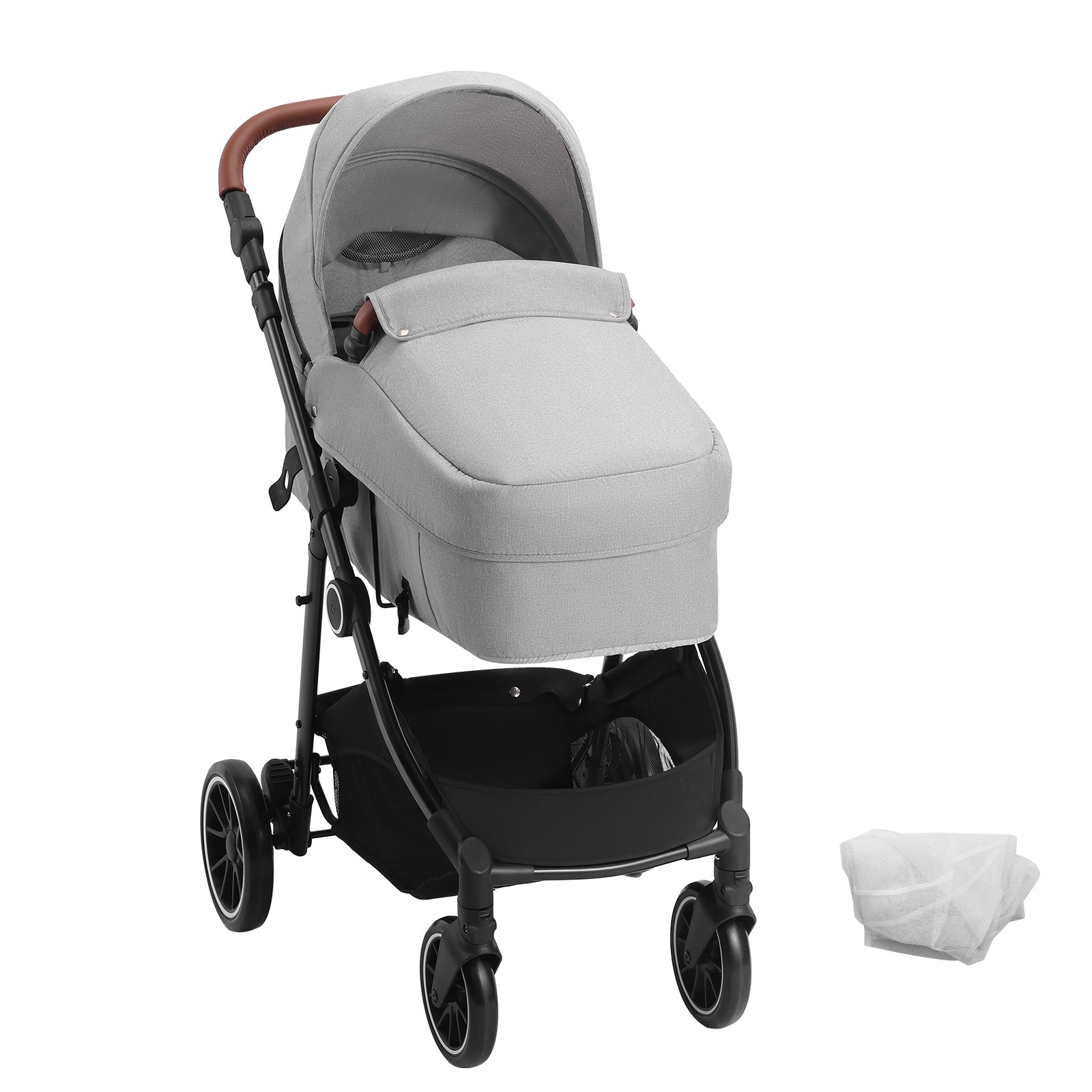 VEVOR Standard Baby Stroller, Infant Toddler Stroller with Bassinet ...