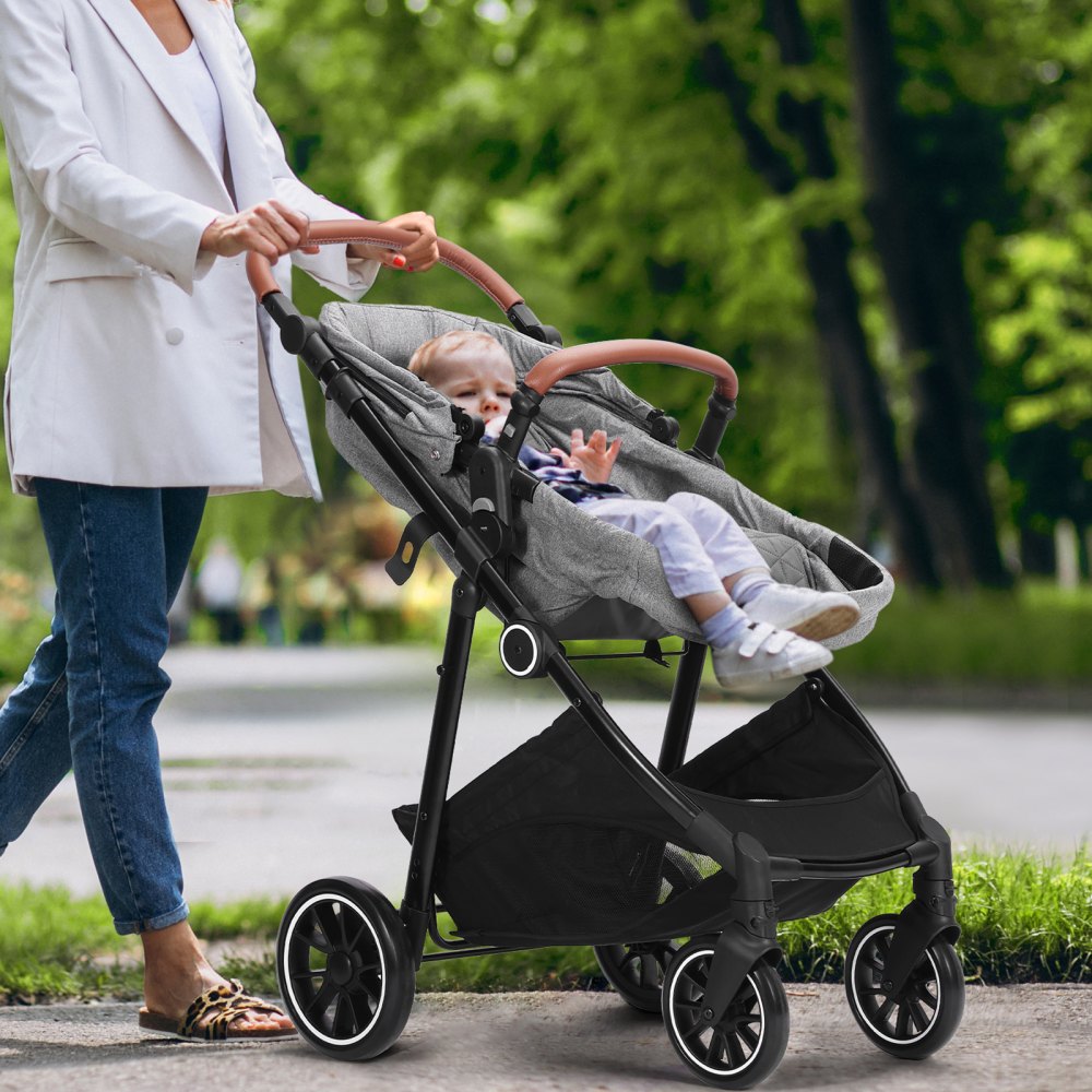 VEVOR Standard Baby Stroller, Infant Toddler Stroller with Bassinet ...