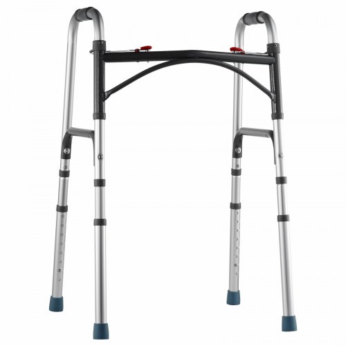 VEVOR Folding Walker Aluminum Mobility Walker Aid with Adjustable ...