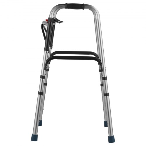 VEVOR Folding Walker Aluminum Mobility Walker Aid with Adjustable ...