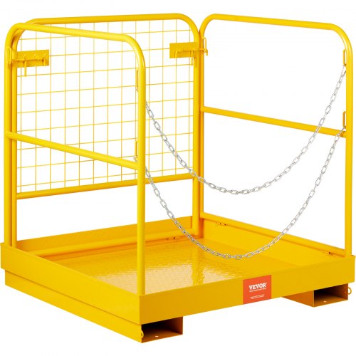 VEVOR Forklift Safety Cage Work Platform 36X36in 1200lbs Foldable for ...