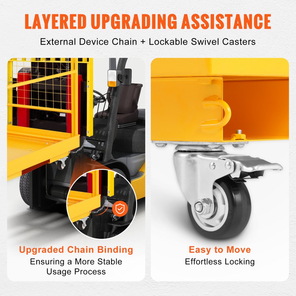 VEVOR Forklift Safety Cage, 1200 lbs Load Capacity, 36 x 36 inches ...