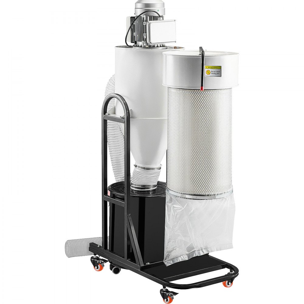 VEVOR Cyclone Dust Collector Woodworking Dust Collector 2HP 220V Heavy ...