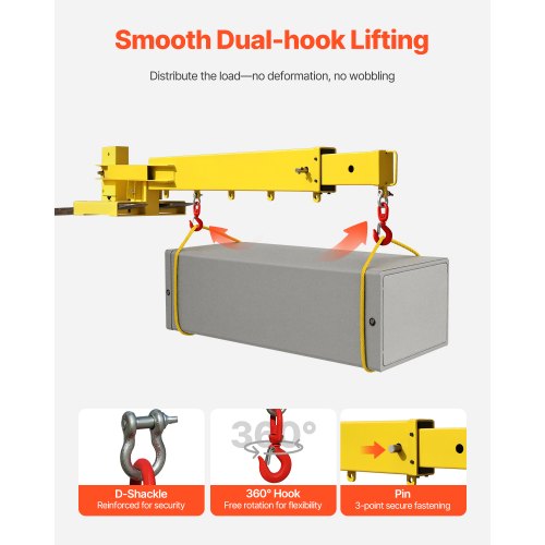 Adjustable Forklift Jib Boom Crane 6000lbs Forklift Mobile Crane with 2 ...