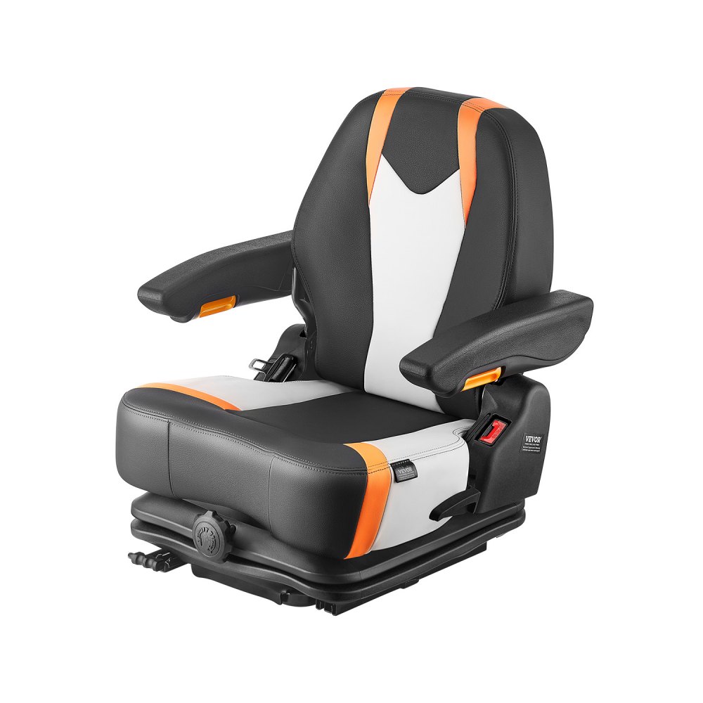 VEVOR Universal Forklift Seat, Tractor Suspension Seat with Adjustable ...