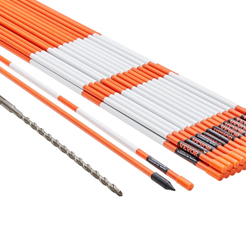 VEVOR Driveway Markers, 30 PCS 48 inch, 0.31 inch Diameter, Orange ...