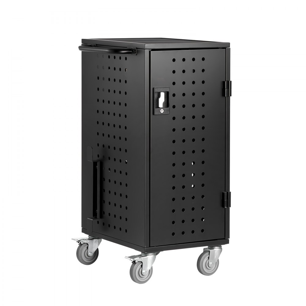 VEVOR Laptop Cart, 20 Device Mobile Charging Cart, Up to 15.6 in Screen ...