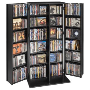 VEVOR Media Storage Cabinet, 6-Tier DVD Shelf Organizer, 24.02 x 14.49 ...