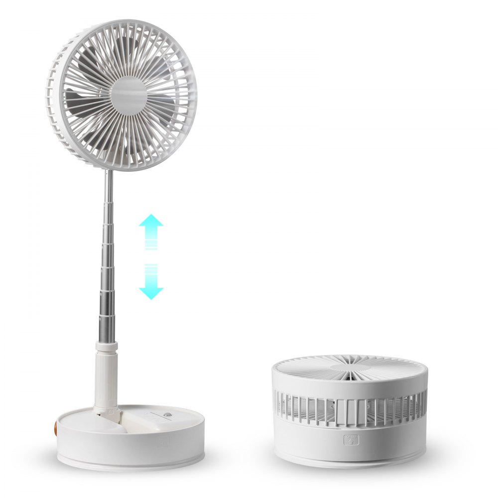 VEVOR 8 Inch Foldable Oscillating Standing Fan with Remote Control, 4 ...