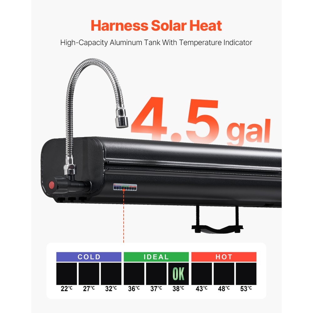 4.5 Gal Roof Rack Water Tank Portable Water Tank with Splash-Guard ...