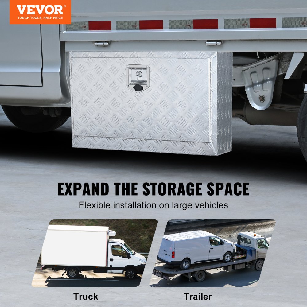 VEVOR Underbody Truck Box, 30"×14"×16" Pickup Storage Box, Heavy Duty ...