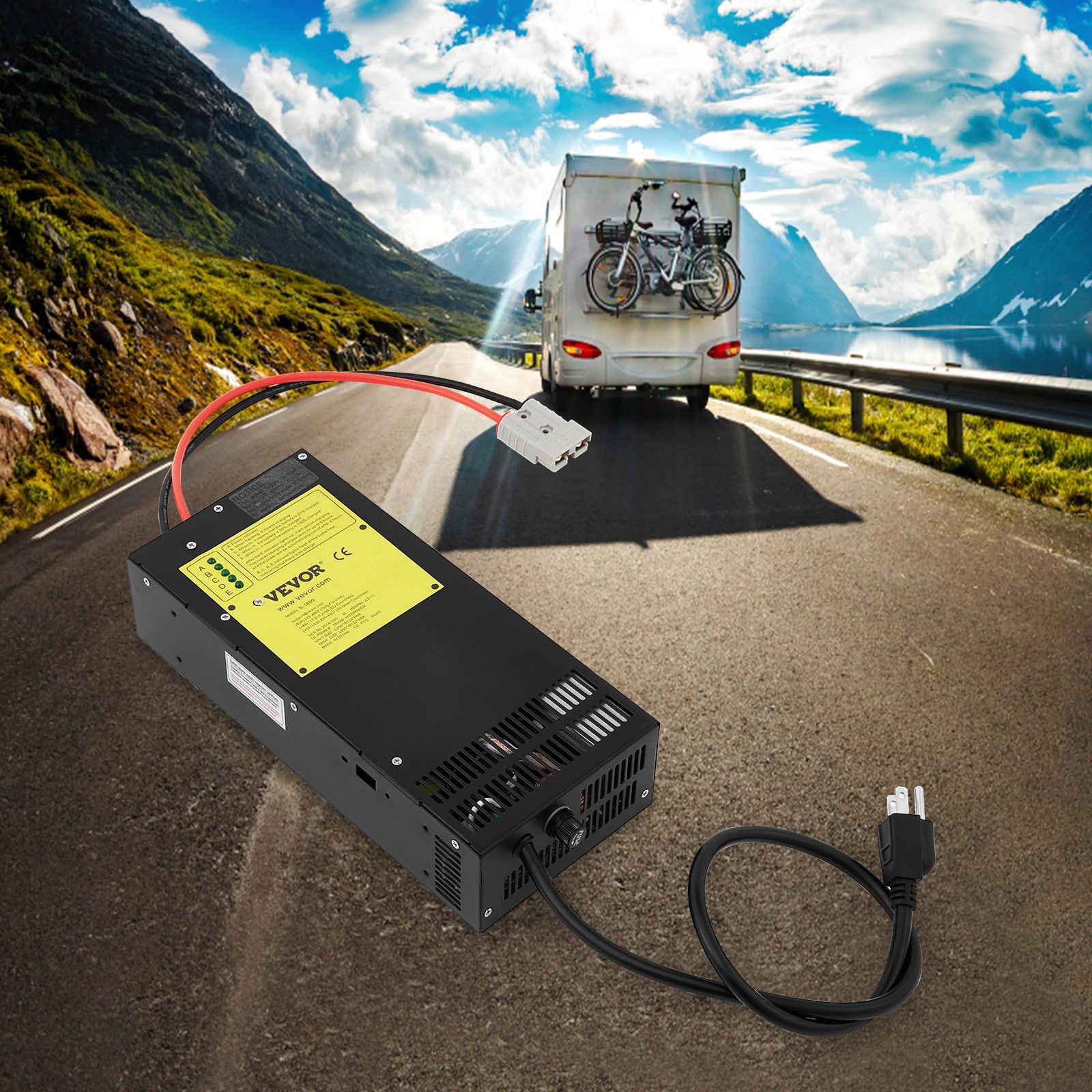 VEVOR 100 Amp RV Power Converter Charger, 110 Volt AC to 12 Volt DC ...