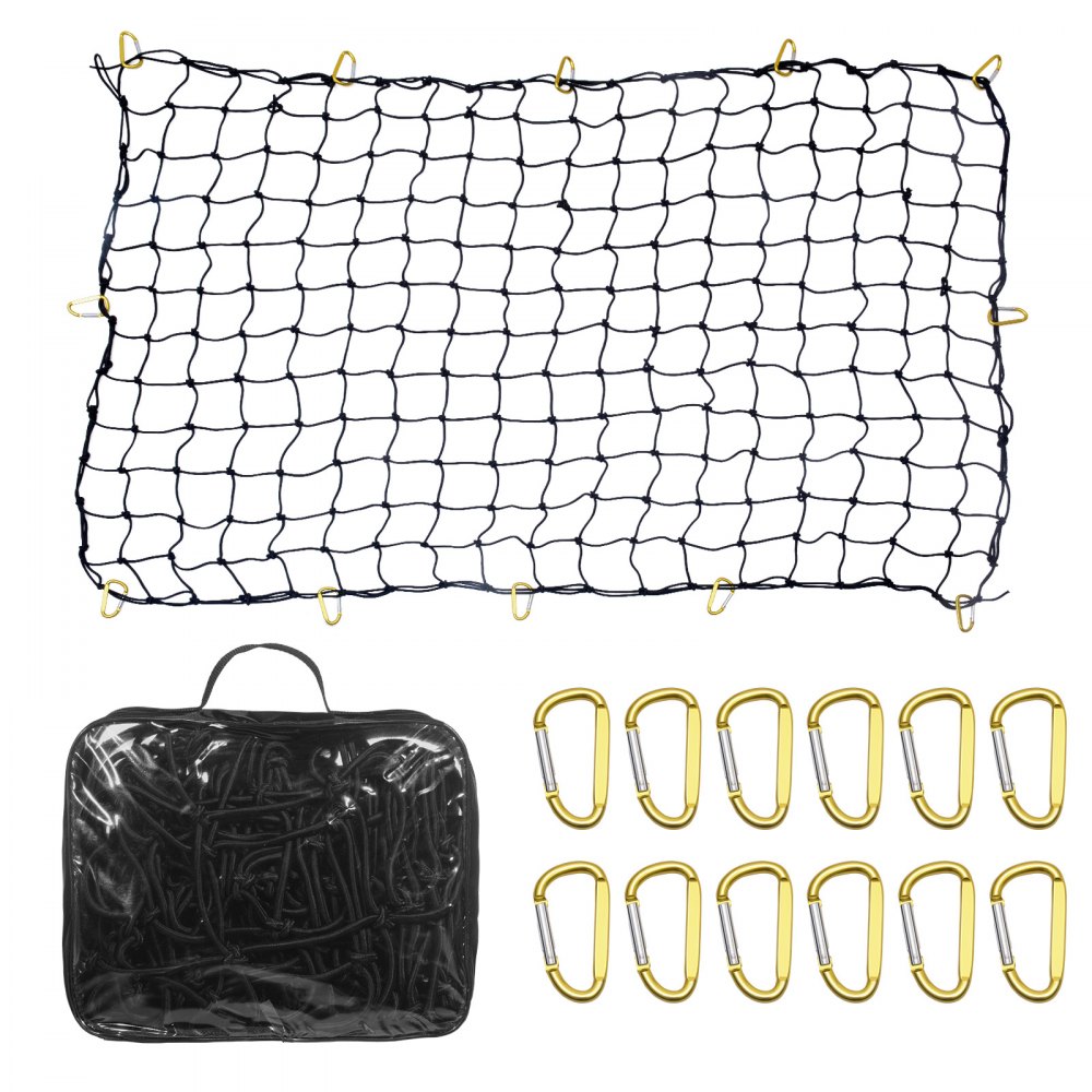 VEVOR Cargo Net Heavy Duty Bungee Cargo Net 7.2' x 10.8' Stretchable ...