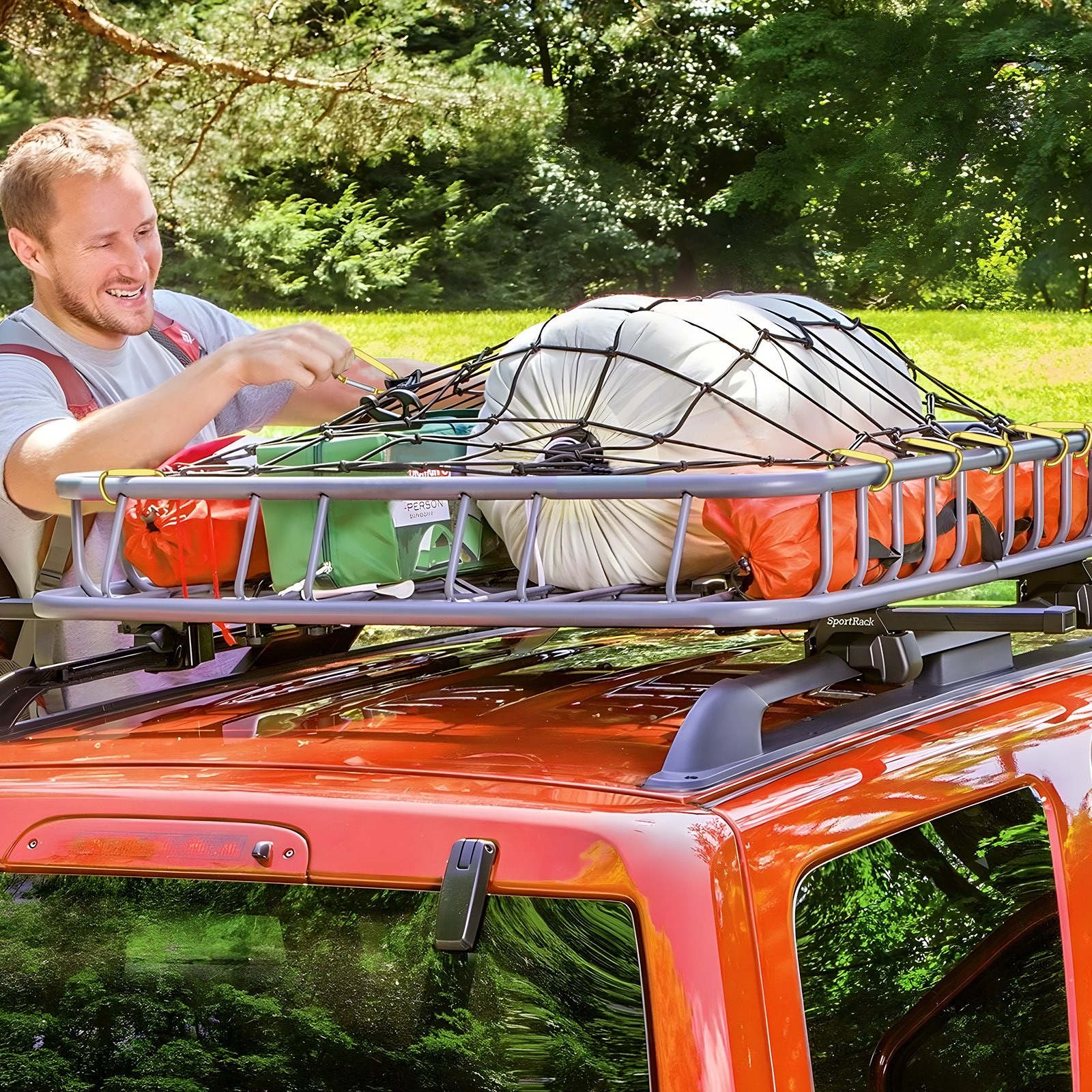 VEVOR Cargo Net, 72 in x 48 in, Heavy Duty Bungee Cargo Netting with 12 ...