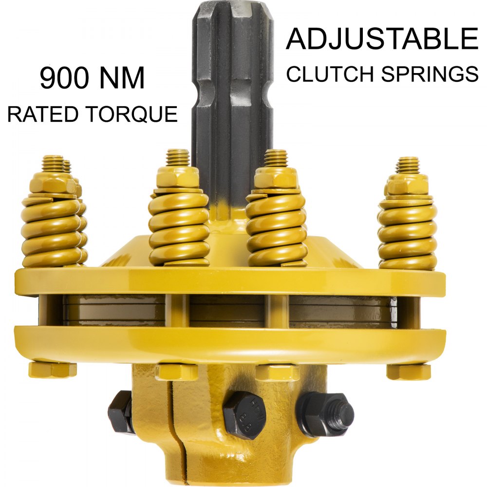 VEVOR Slip Clutch, 1 3/8” PTO Slip Clutch, 6 Spline Ends PTO Friction ...