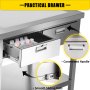 VEVOR Commercial Worktable Workstation 24 x 36 Inch Commercial Food ...