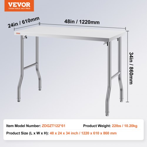 VEVOR Stainless Steel Tables - Durable & Versatile Solutions
