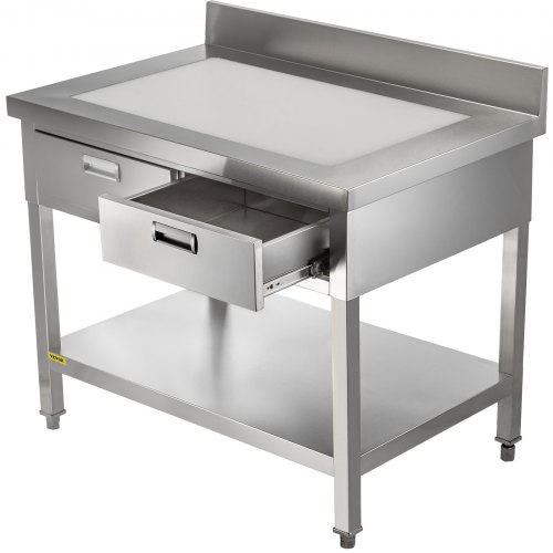 VEVOR Stainless Steel Work Table 24 x 48 in Commercial Food Prep ...