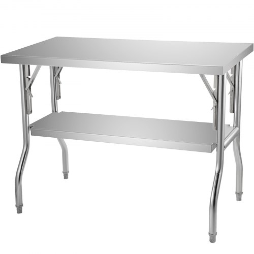 VEVOR Commercial Worktable Workstation 48x30 Inch Folding Commercial ...