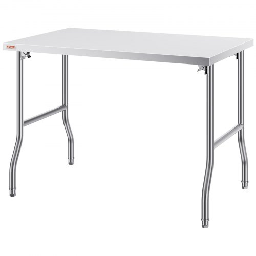 VEVOR 48 x 30 Inch Folding Commercial Prep Table Commercial Worktable ...