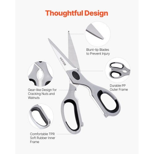 Kitchen Scissors 2 Pack Stainless Steel Kitchen Cooking Shears Cyan ...