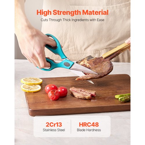 Kitchen Scissors 2 Pack Stainless Steel Kitchen Cooking Shears Cyan ...