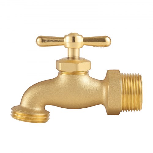 Hose Bibb 3/4" MIP x 3/4" MHT Connection Brass Outdoor Water Faucet ...
