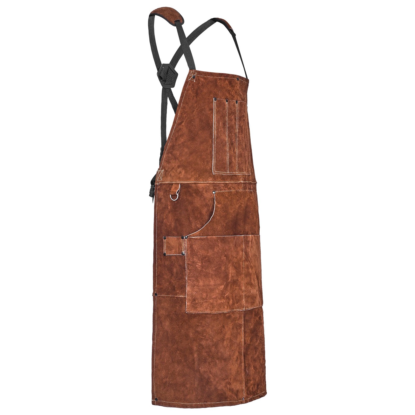 VEVOR Leather Welding Work Apron, Heavy Duty Cowhide Flame Resistant ...