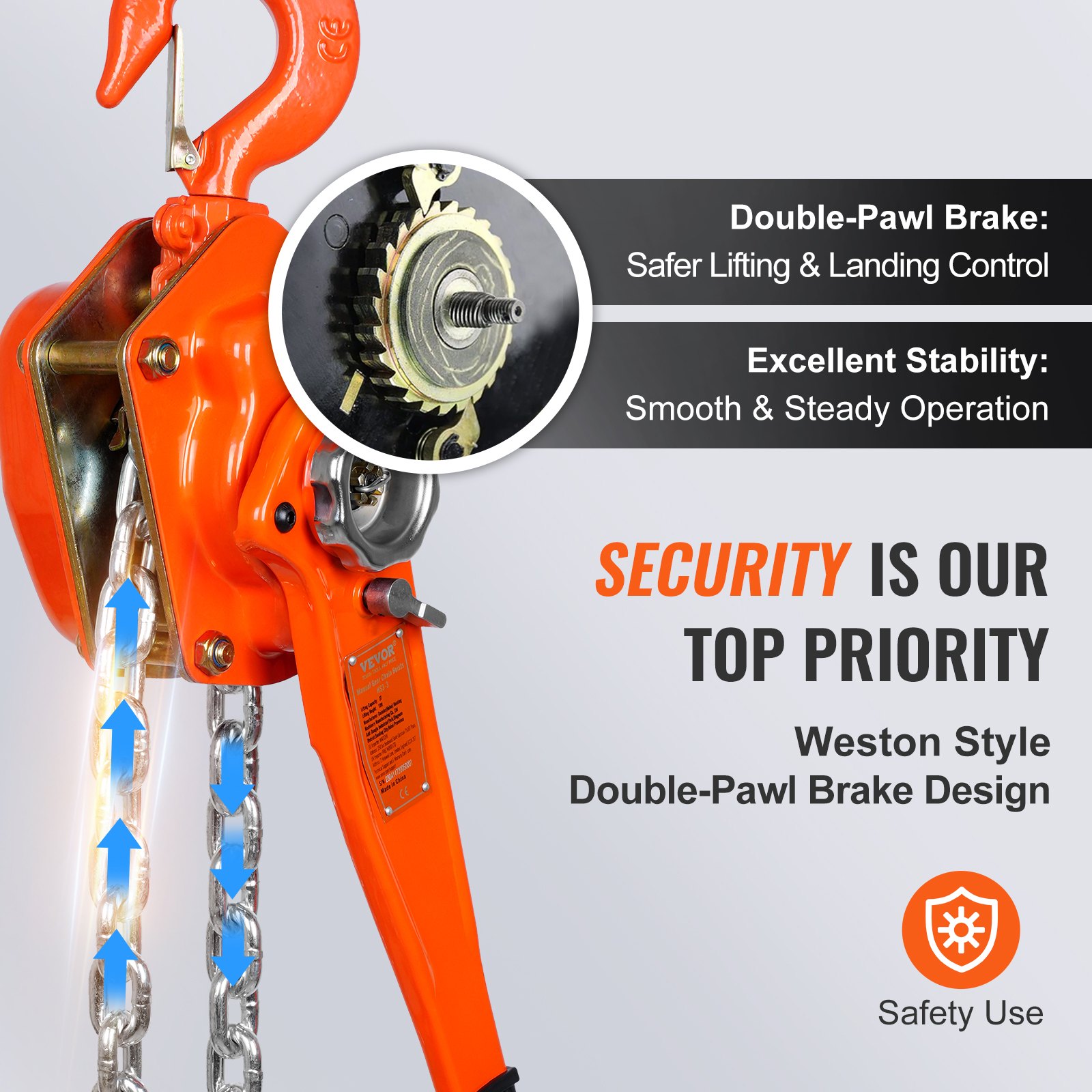 VEVOR Manual Lever Chain Hoist 3 Ton 6600 Lbs Capacity 20 FT Come vevor-manual-lever-chain-hoist-3-ton-6600-lbs-capacity-20-ft-come