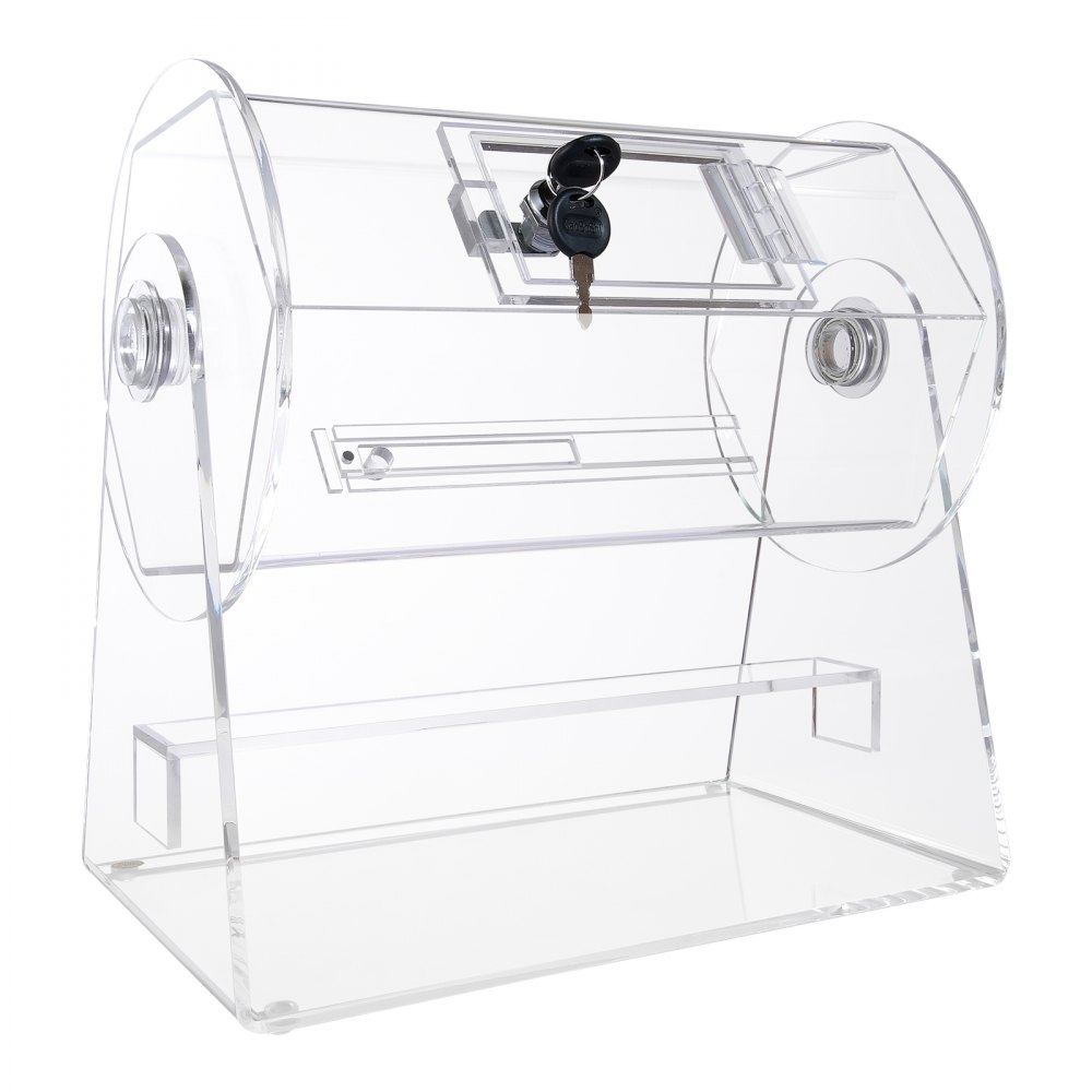 VEVOR Acrylic Raffle Drum, Professional Raffle Ticket Spinning Cage ...