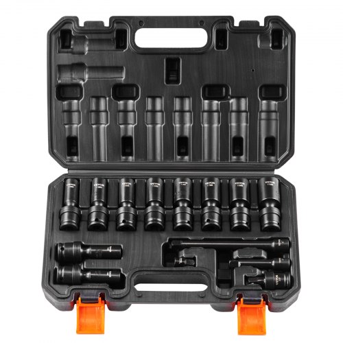 VEVOR 360 Degree Swivel Impact Sockets Set 14pcs 6-Point 3/8in Drive ...