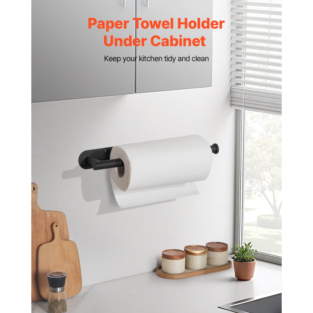 VEVOR Stainless Steel Paper Towel Holder Wall Mount – 15Lbs