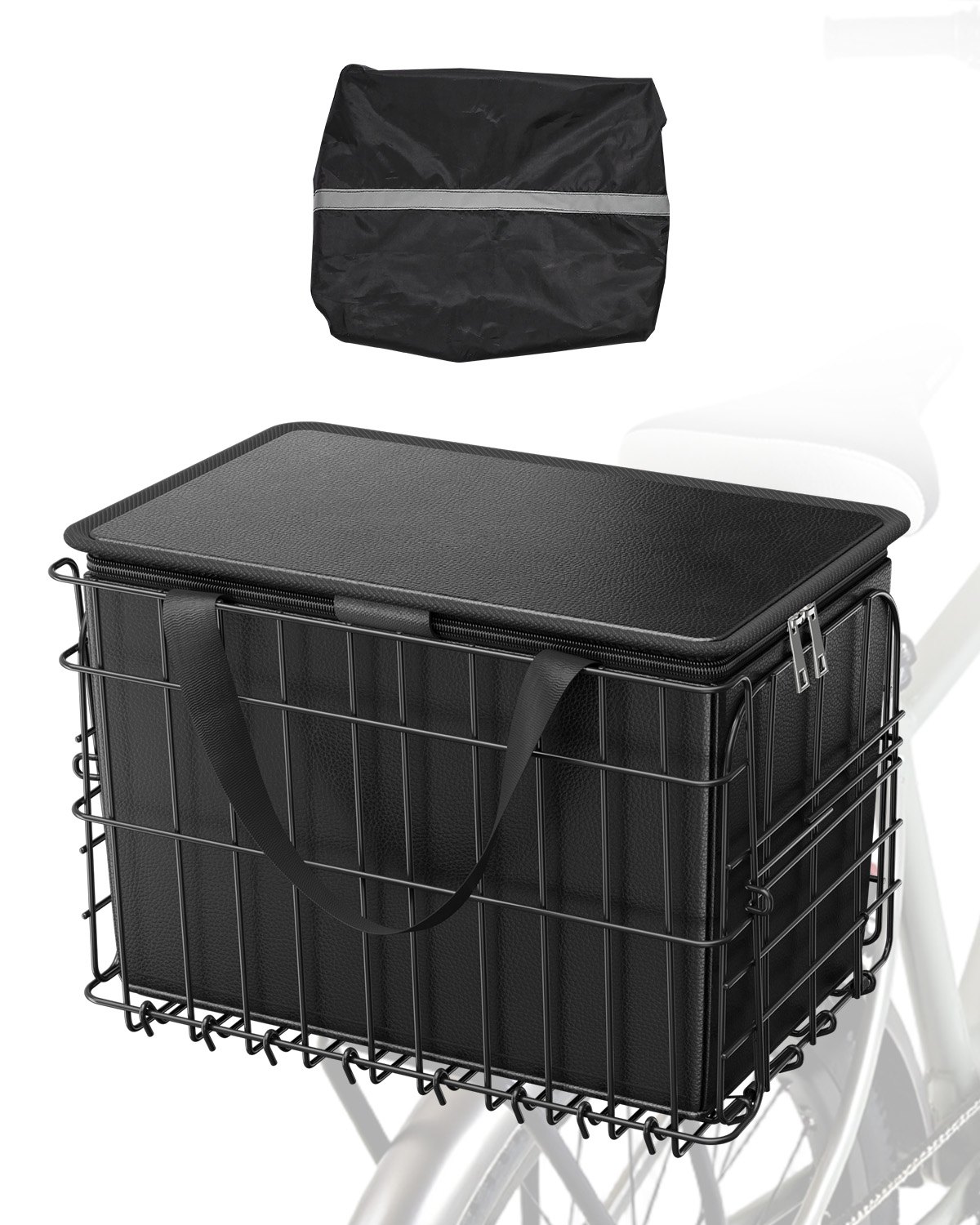 VEVOR Bike Rear Basket – Supports 50 lbs, Weighs 2.6 lbs