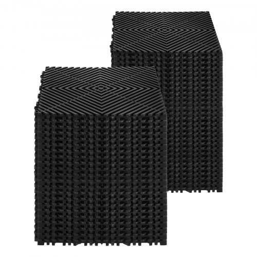 VEVOR Interlocking Drainage Mat, 12” x 12” Modular Interlocking Cushion ...