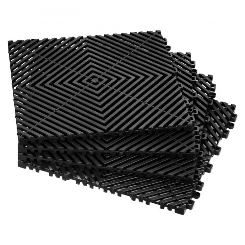 VEVOR Interlocking Drainage Mat, 12” x 12” Modular Interlocking Cushion ...