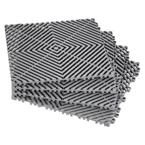 VEVOR Interlocking Drainage Mat, 12” x 12” Modular Interlocking Cushion ...
