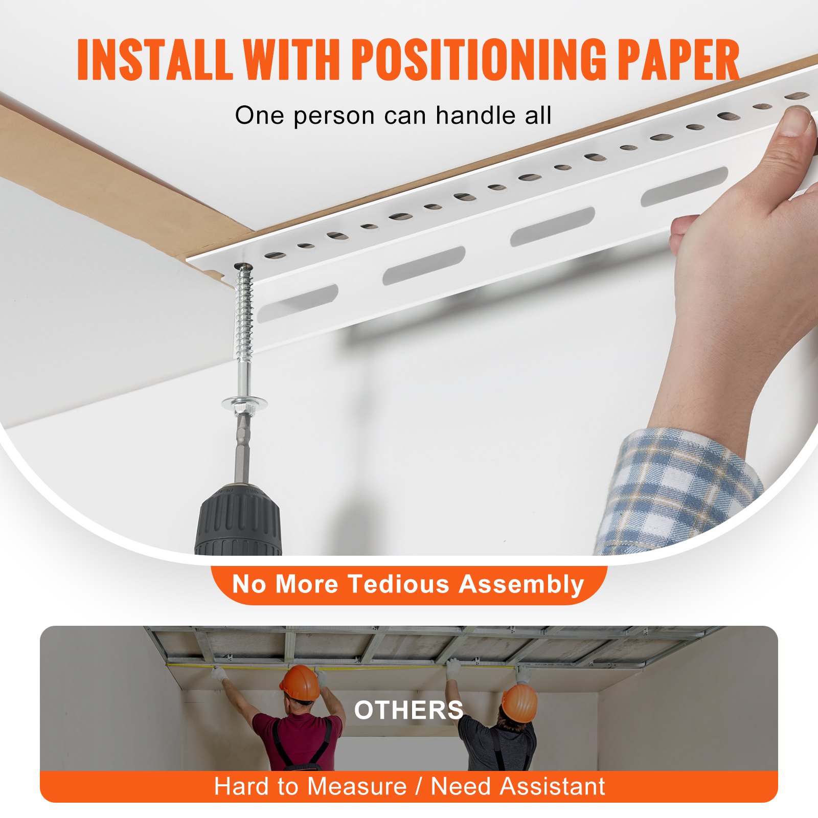 VEVOR Overhead Garage Storage Rack, 4x8 Garage Ceiling Storage Racks ...