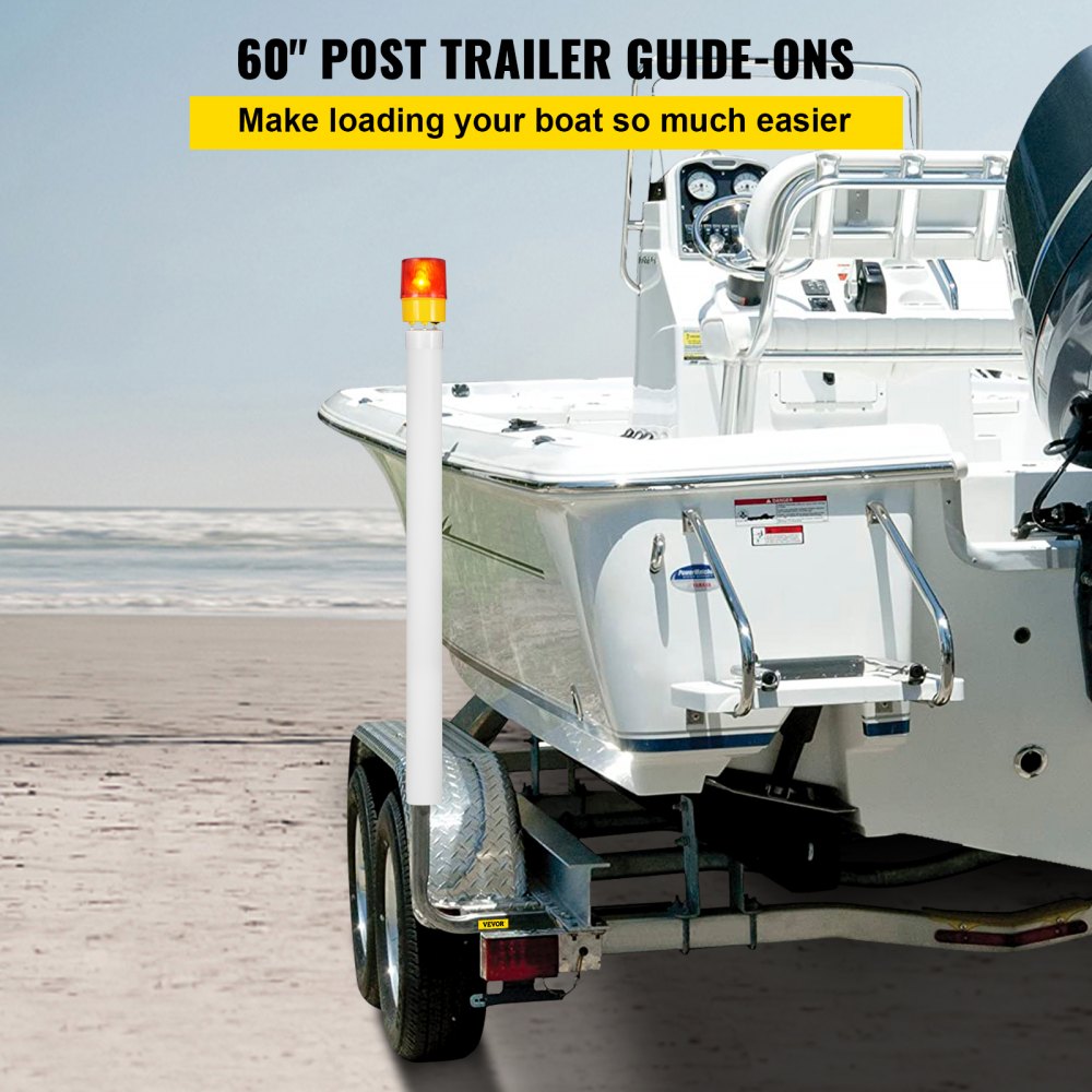 VEVOR Boat Trailer Guide-on, 60", 2PCS Steel Trailer Post Guide on ...