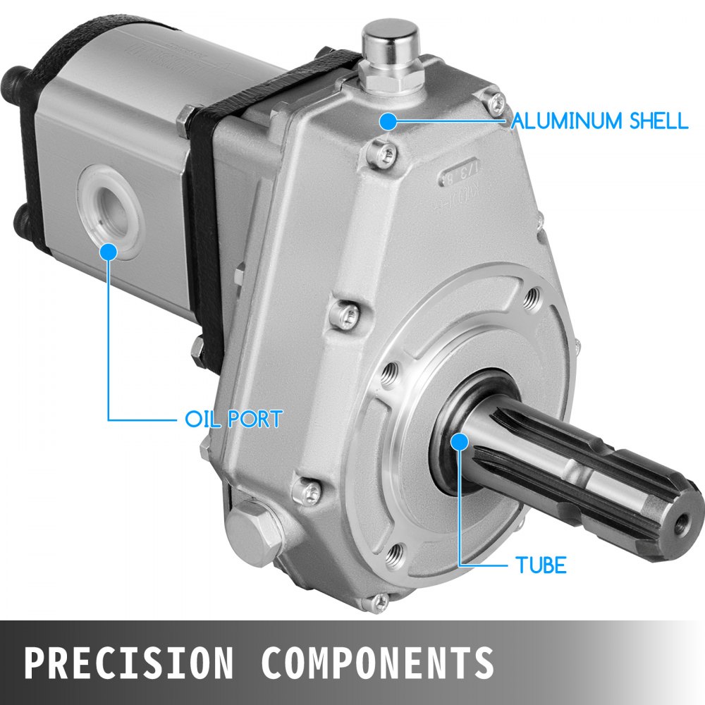 VEVOR PTO Pump 250 Bar Hydraulic PTO Pump 540rpm PTO Pumps with Gearbox ...