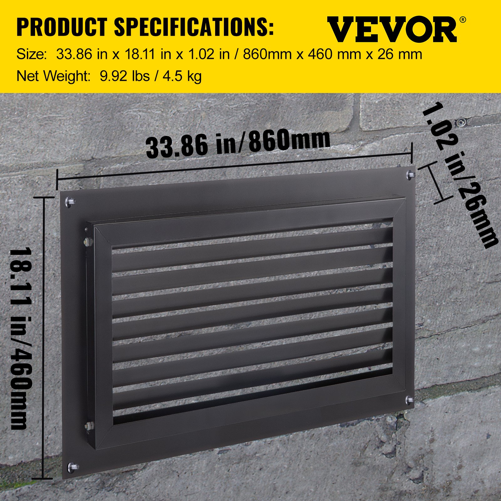 VEVOR Flood Vent, 16" X 32" Foundation Flood Vent, to Reduce Foundation ...