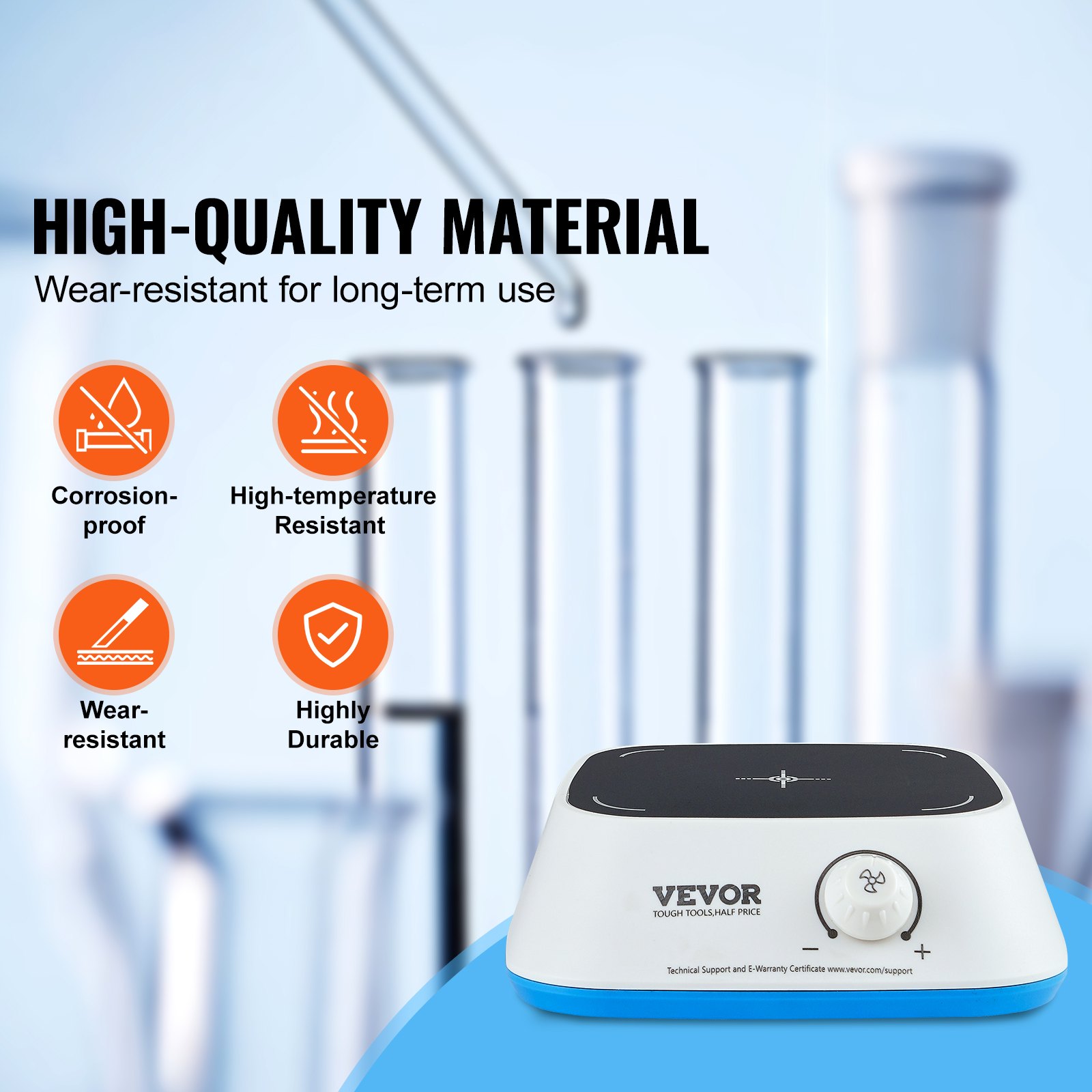 VEVOR Magnetic Stirrer, 0-2000 RPM Stir Plate with Adjustable Speed ...