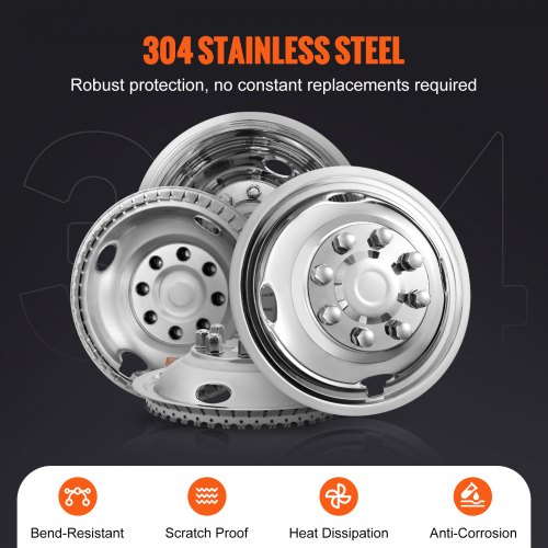 VEVOR 16-inch Wheel Simulators, 304 Stainless Steel Wheel Simulator Kit ...