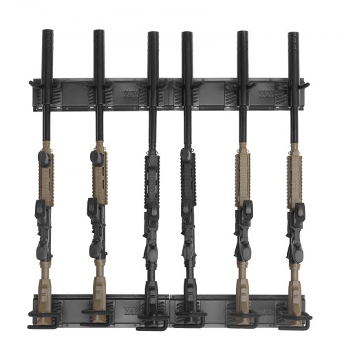 VEVOR Gun Rack, Indoor Gun Rack Wall Mount, 6-Slot Vertical Rifle ...