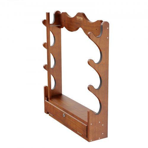 VEVOR Gun Rack, Wood Gun Rack Wall Mount, Gun Display Rack holds 4 ...