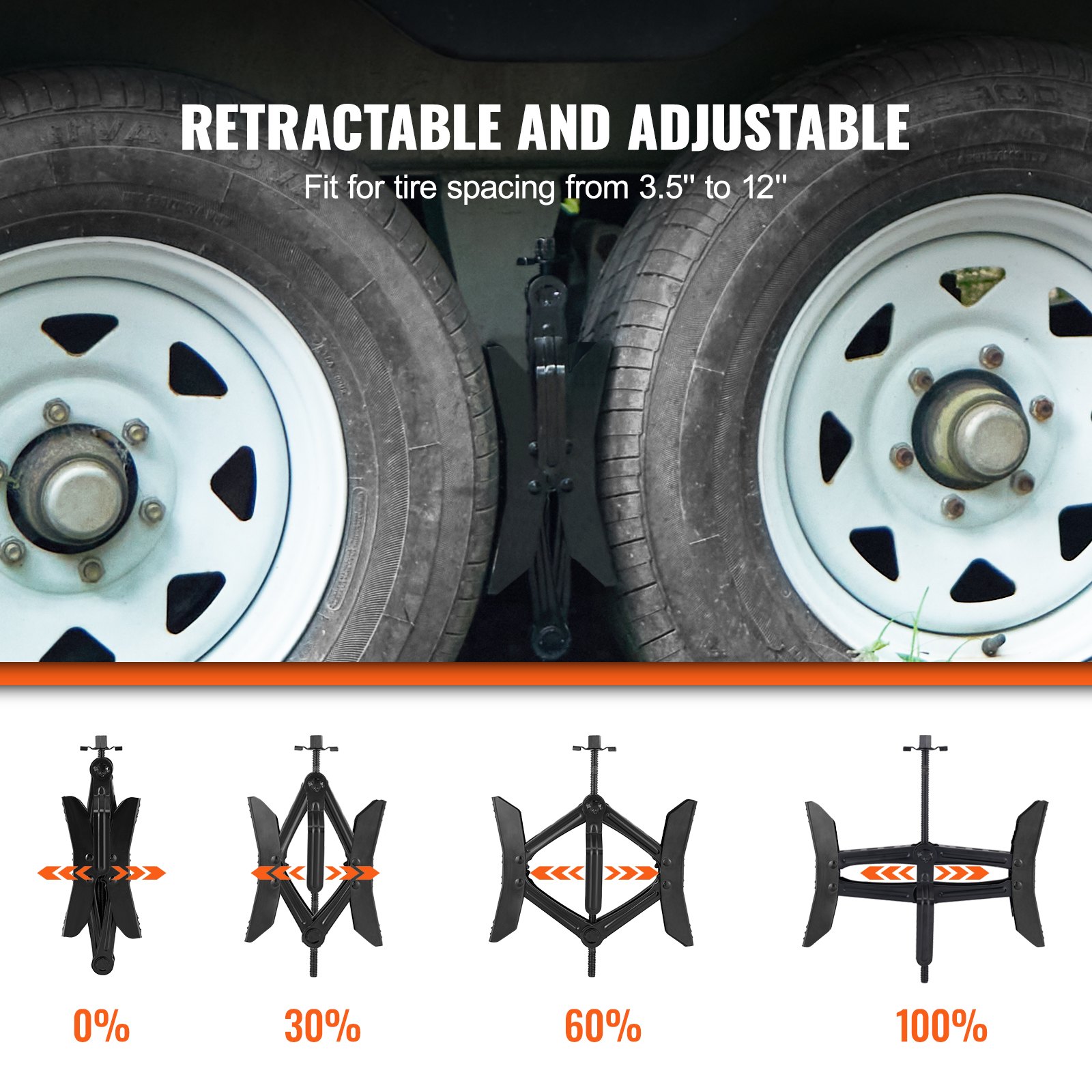 VEVOR Camper Wheel Chock Stabilizer, Heavy Duty H-shaped RV Tire ...