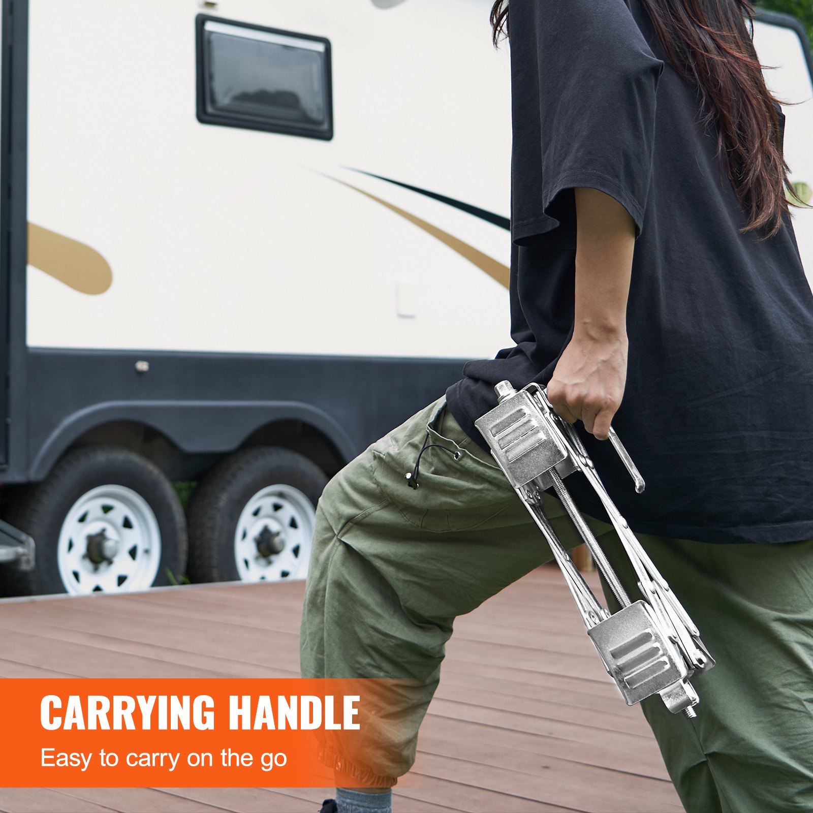 VEVOR Camper Wheel Chock Stabilizer, X-shaped RV Stabilizer Wheel Chock ...