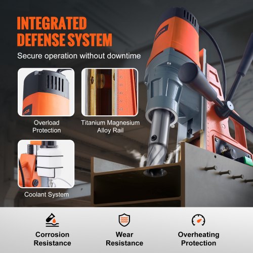 VEVOR Magnetic Drill, 1550W 2" Boring Diameter, 2922lbf/13000N 500 RPM ...