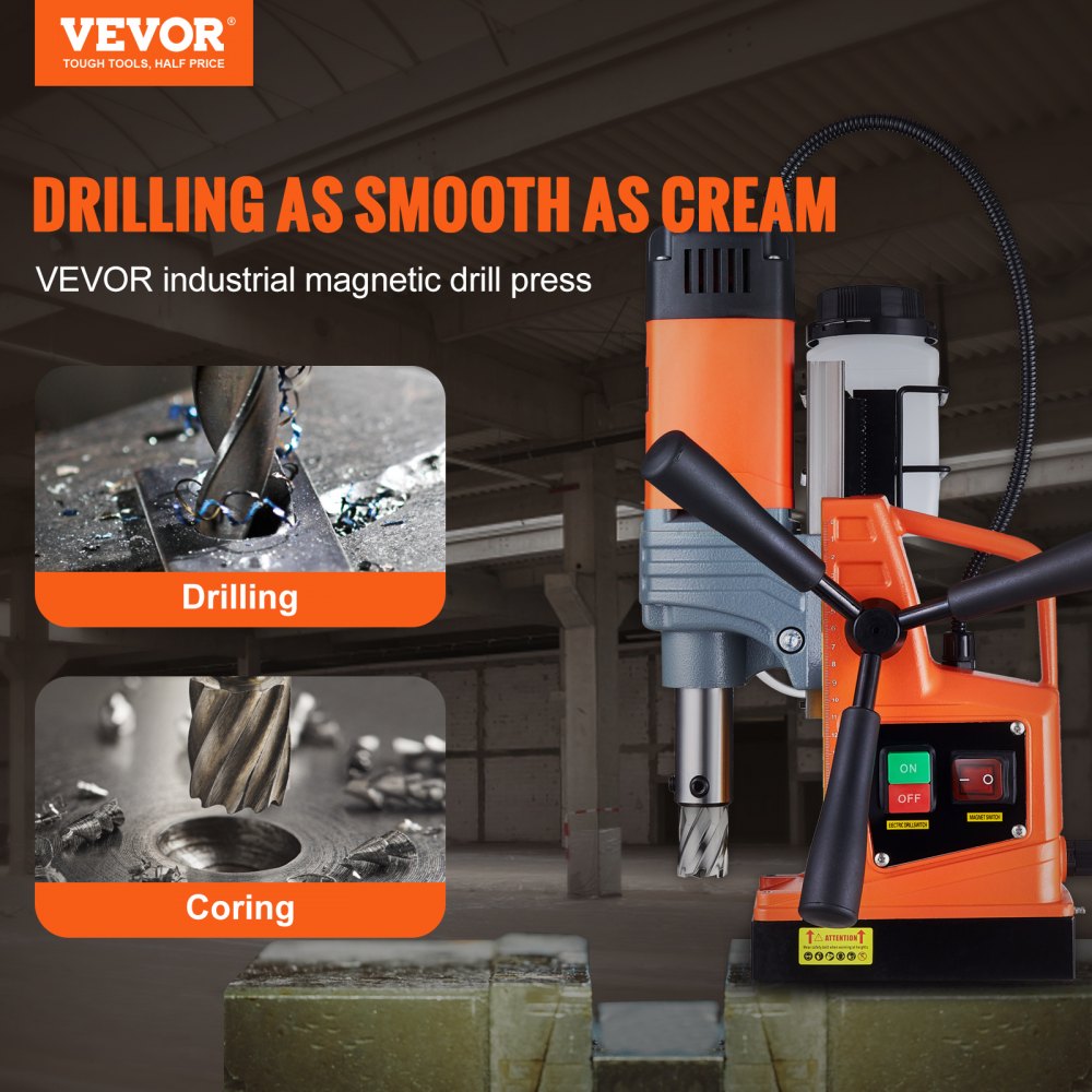 VEVOR VEVOR Magnetic Drill 1300W 2922lbf/13000N Portable Mag Drill ...