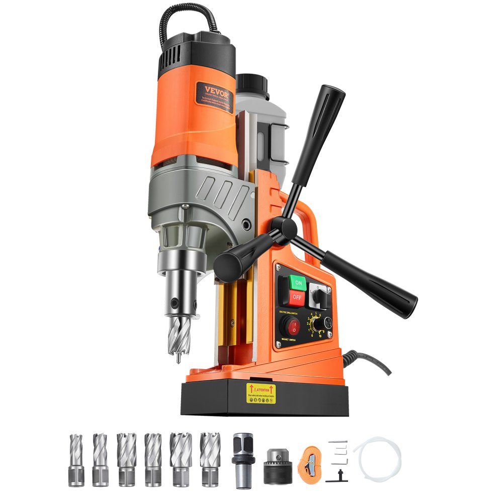 Magnetic Drill 1450W 12800N Portable Mag Drill Press 800RPM | VEVOR US